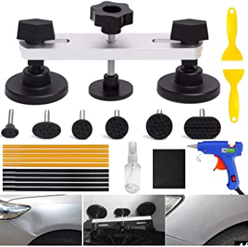 Auto Body Paintless Dent Removal Tools Kit Bridge Dent Puller Kits with ...